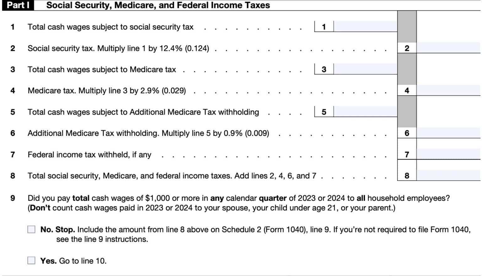 IRS Schedule H Instructions - Household Employment Taxes
