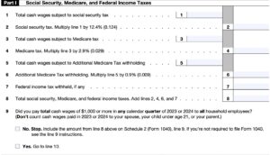 IRS Schedule H Instructions - Household Employment Taxes