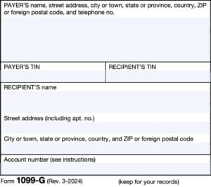 IRS Form 1099-G Instructions - Certain Government Payments