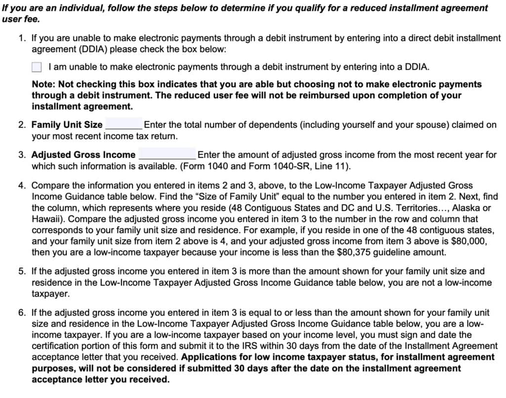 IRS Form 13844 Instructions - Reduced User Fee Application