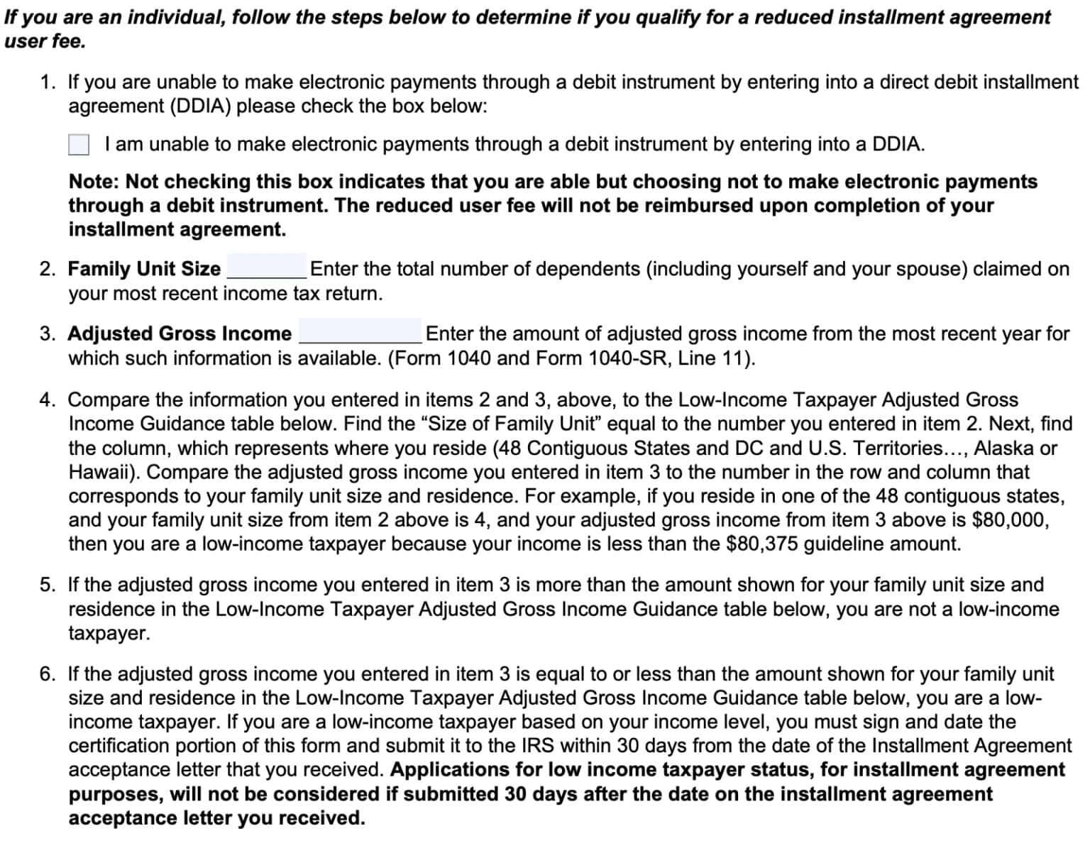 IRS Form 13844 Instructions - Reduced User Fee Application