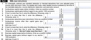 IRS Form 172 Instructions - Net Operating Losses (NOLs)