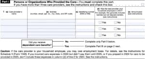 IRS Form 2441 Instructions - Child and Dependent Care Expenses