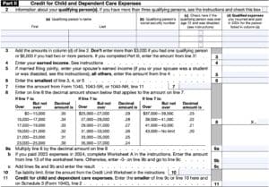 IRS Form 2441 Instructions - Child and Dependent Care Expenses