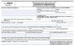 IRS Form 433-D Instructions - Setting Up An Installment Agreement