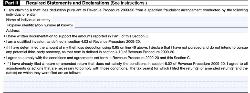 IRS Form 4684 Instructions - Deducting Casualty & Theft Losses