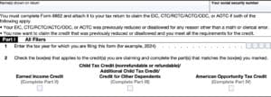 IRS Form 8862 Instructions