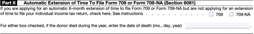 IRS Form 8892 Instructions - Gift Tax Return Extension