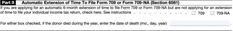 IRS Form 8892 Instructions - Gift Tax Return Extension