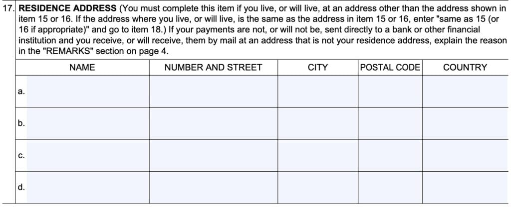 Form SSA-21 Instructions - Overseas Social Security Claims