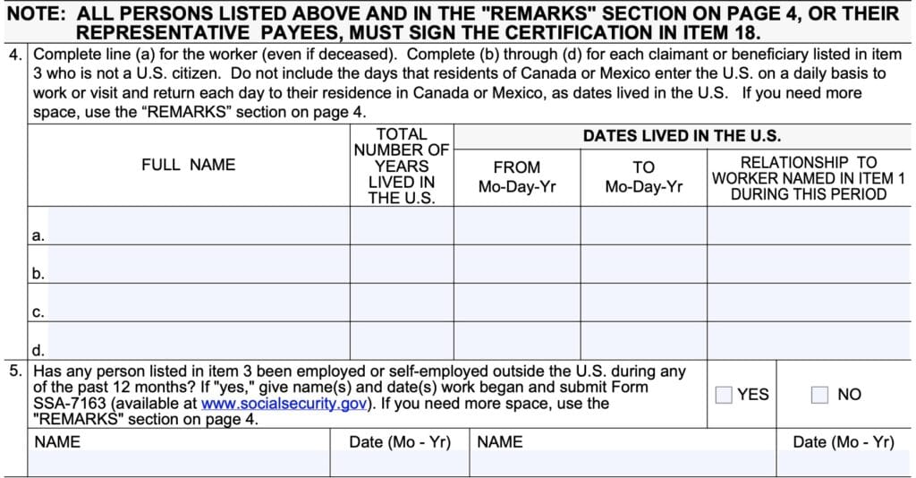 Form SSA-21 Instructions - Overseas Social Security Claims