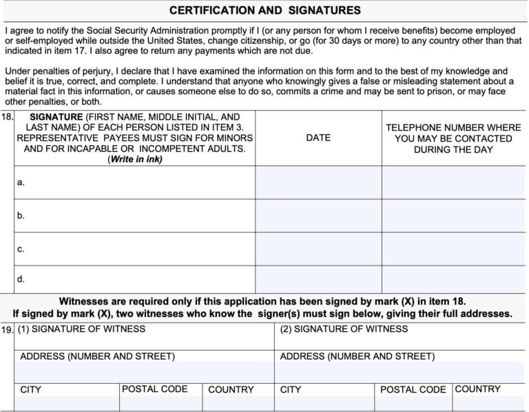 Form SSA-21 Instructions - Overseas Social Security Claims