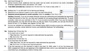 IRS Form 1040-ES Instructions - Estimated Tax Payments