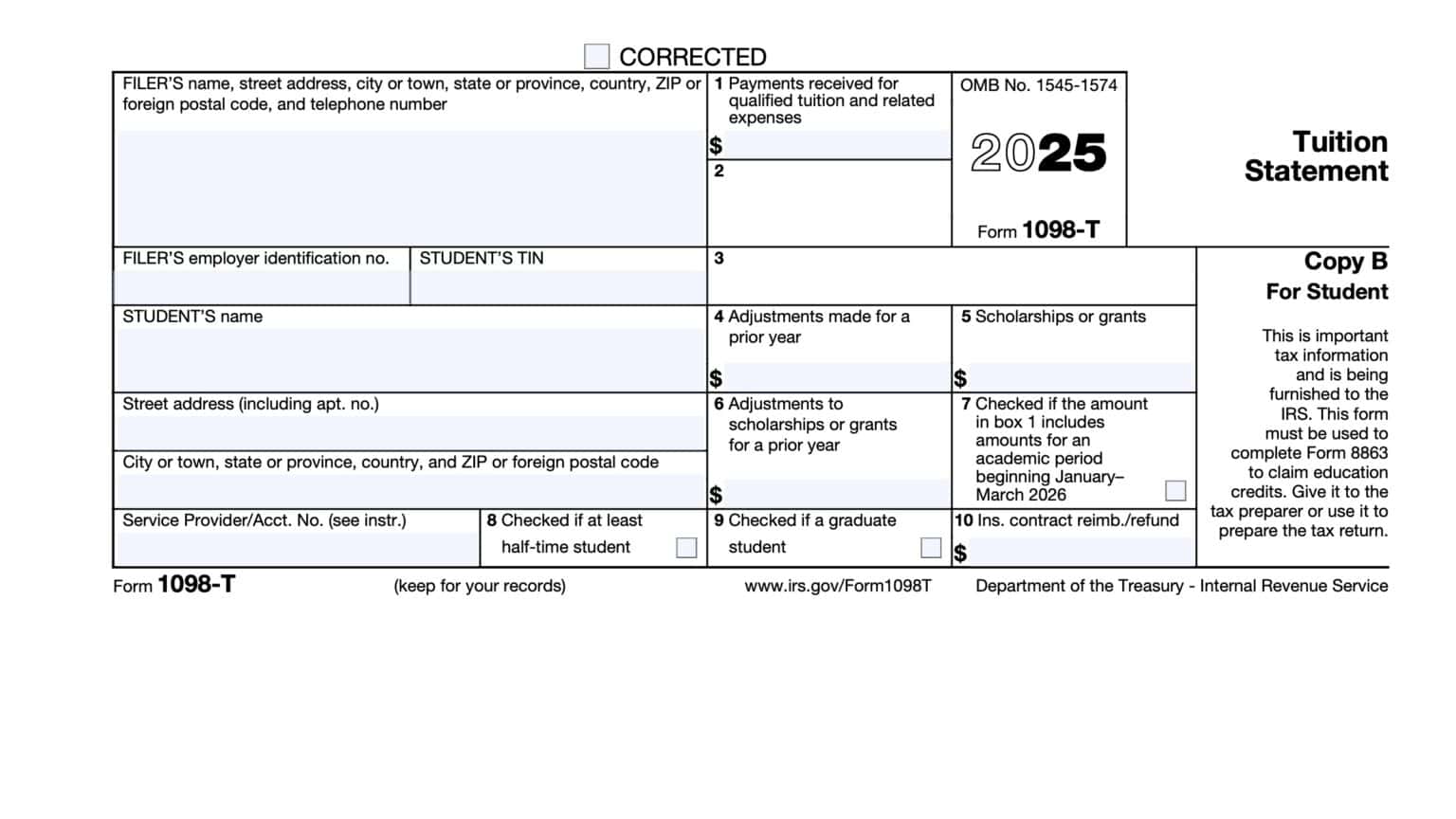 IRS Form 1098-Q Instructions - QLAC Premiums