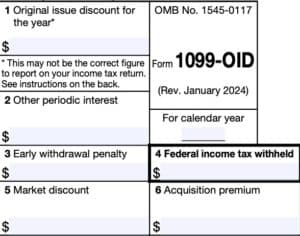 IRS Form 1099-OID Instructions - Original Issue Discount (OID)