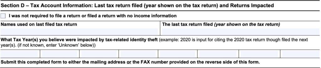 IRS Form 14039 Instructions - Your Identity Theft Affidavit