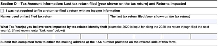 IRS Form 14039 Instructions - Your Identity Theft Affidavit