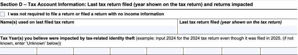 IRS Form 14039 Instructions - Your Identity Theft Affidavit