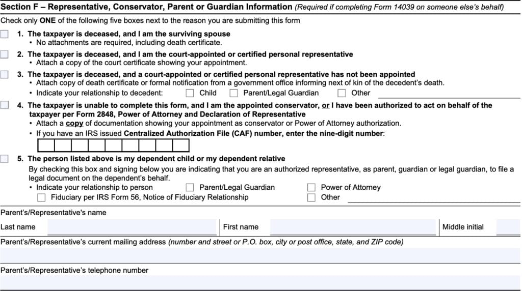 IRS Form 14039 Instructions - Your Identity Theft Affidavit