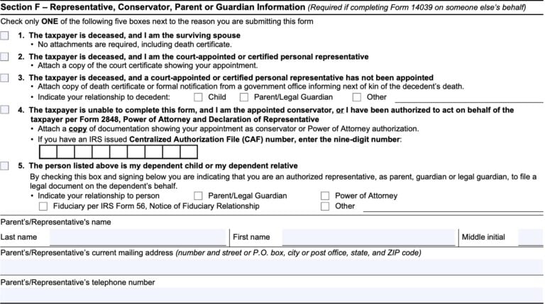 IRS Form 14039 Instructions - Your Identity Theft Affidavit