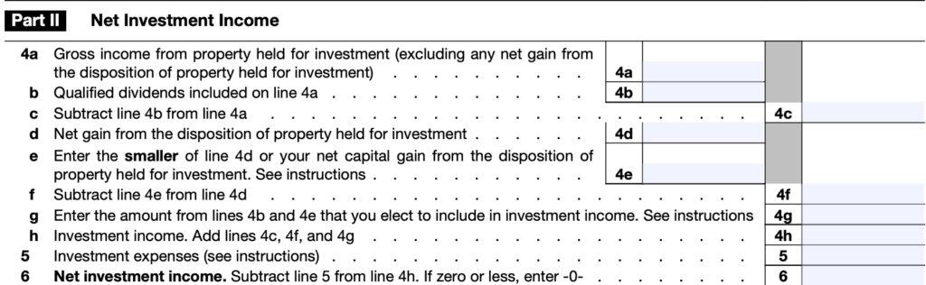 IRS Form 4952 Instructions: Investment Interest Deduction