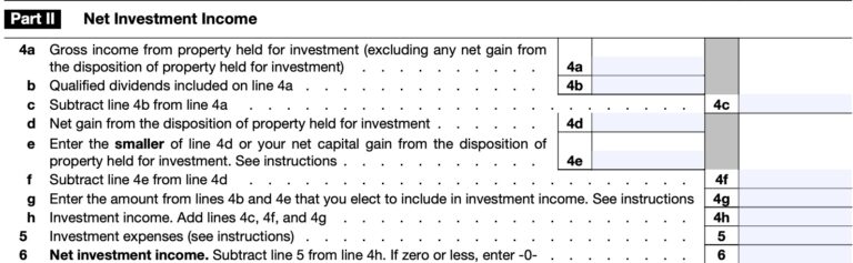 IRS Form 4952 Instructions: Investment Interest Deduction