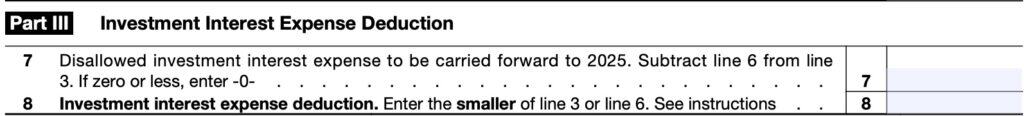 IRS Form 4952 Instructions: Investment Interest Deduction