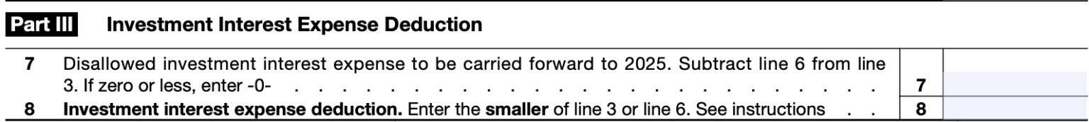 IRS Form 4952 Instructions: Investment Interest Deduction