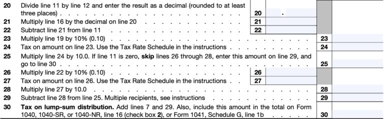 IRS Form 4972 Instructions - Lump Sum Distributions