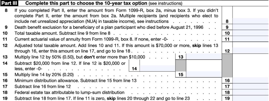 IRS Form 4972 Instructions - Lump Sum Distributions