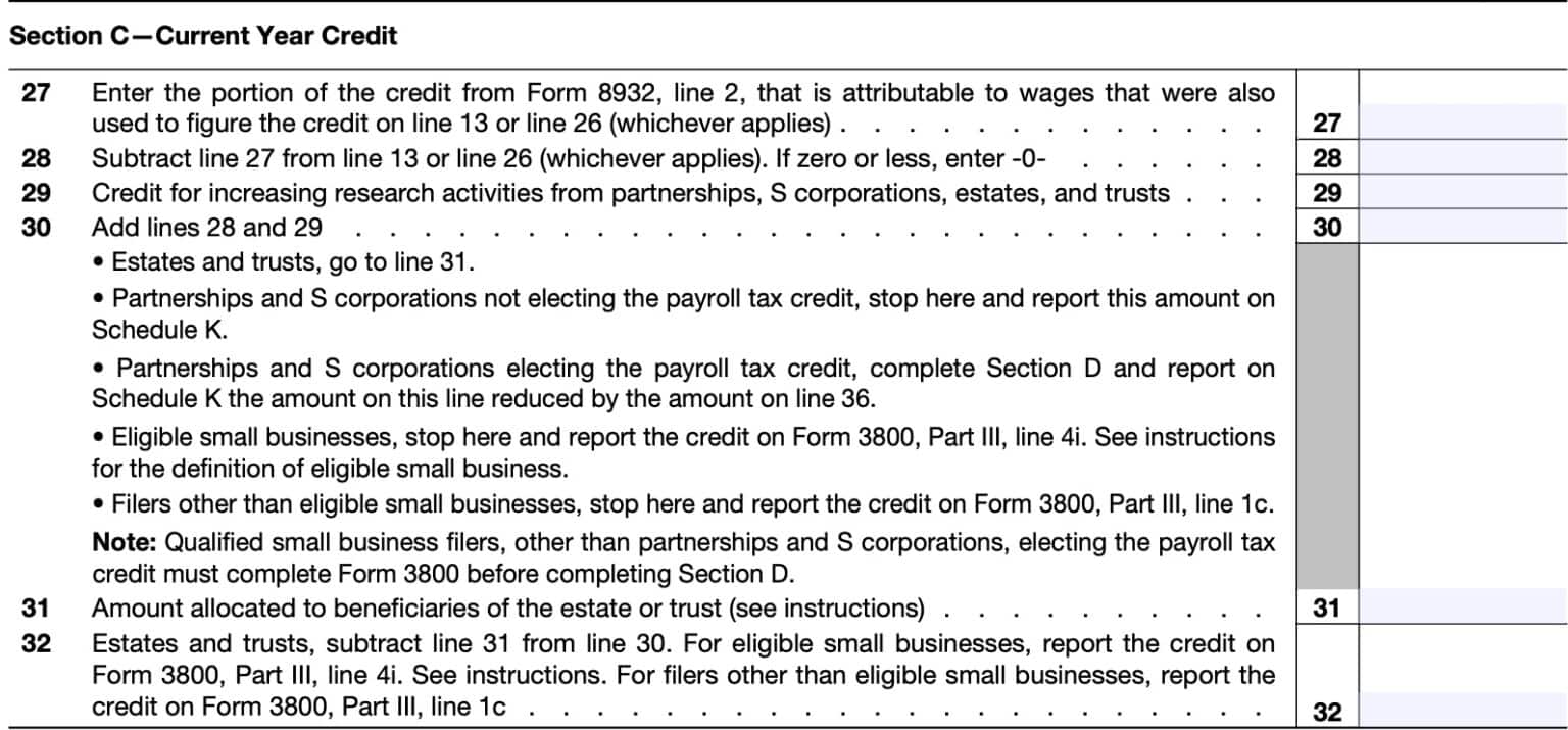 IRS Form 6765 Instructions - Tax Credit For Research Activities