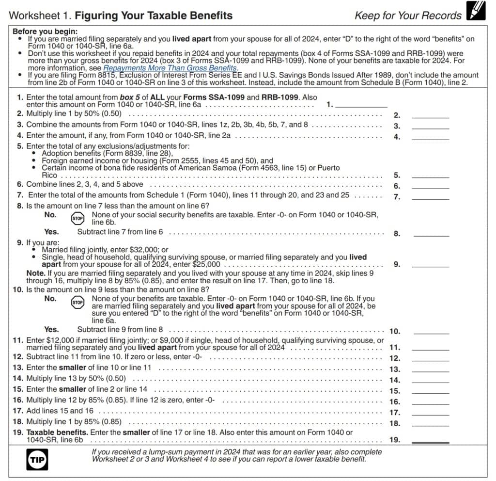 Form SSA-1099 Instructions - Social Security Benefits