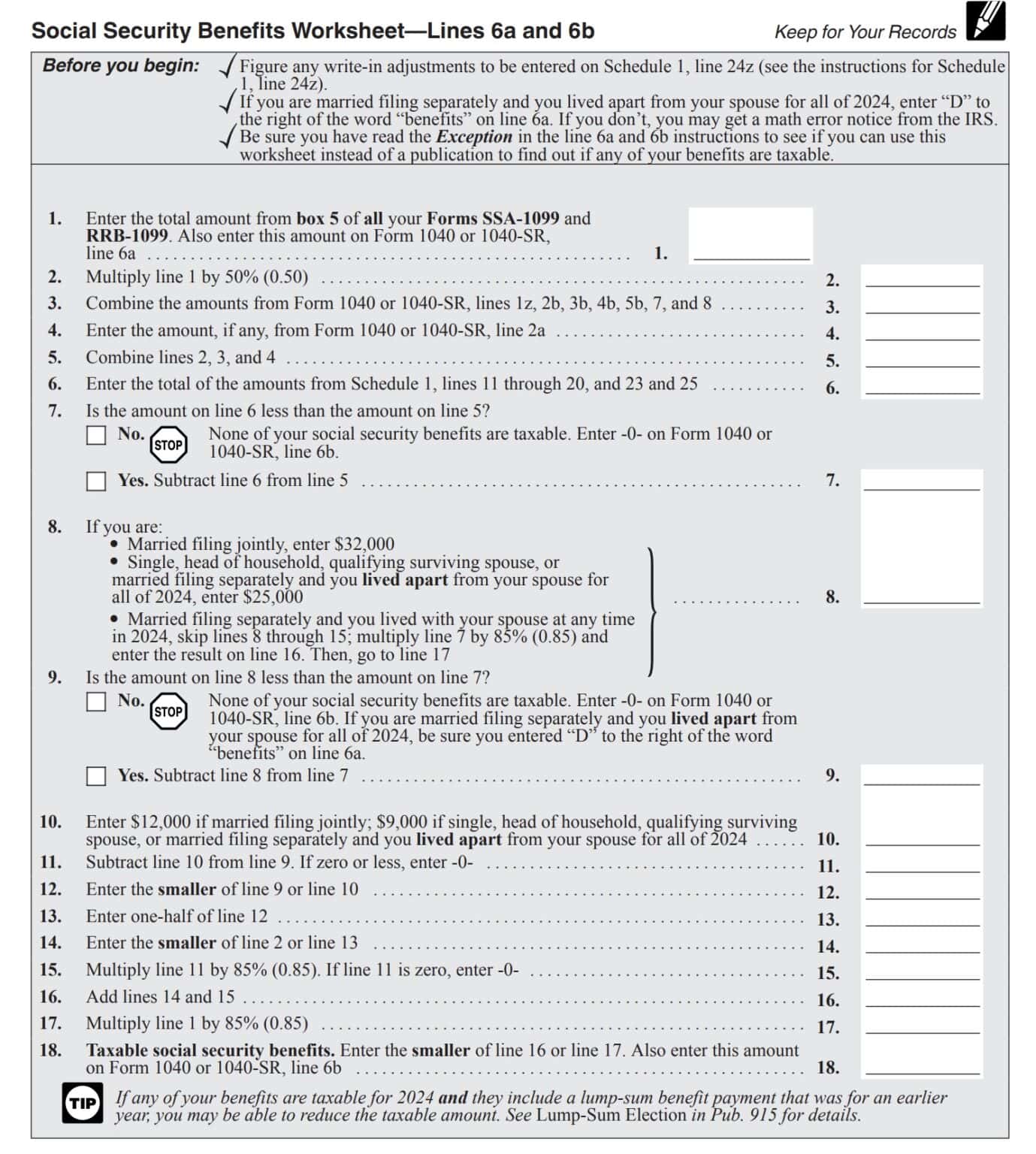 Form SSA-1099 Instructions - Social Security Benefits