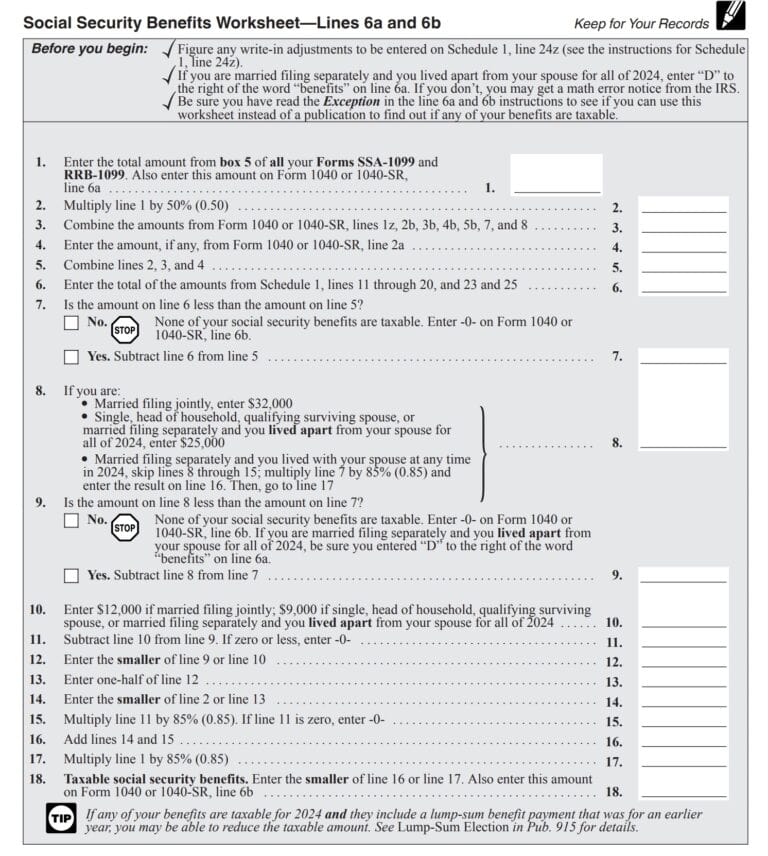 Form SSA-1099 Instructions - Social Security Benefits