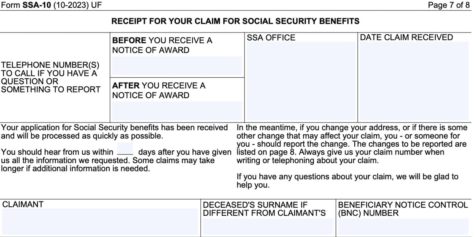 Form SSA 10 Instructions - Applying for Survivor Benefits