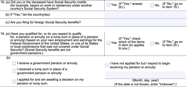 Form SSA 10 Instructions - Applying for Survivor Benefits