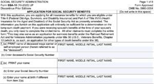 Form SSA 10 Instructions - Applying for Survivor Benefits