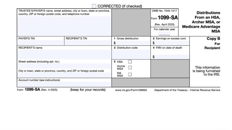 IRS Form 5498-SA Instructions - HSA and MSA Contributions