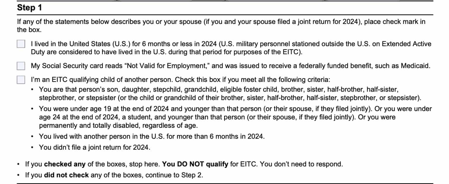 IRS Form 15111 Instructions- Earned Income Credit Worksheet