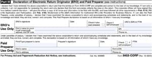 IRS Form 8453-CORP Instructions - E-File for a Corporation