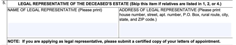 Form SSA 1724 Instructions: Claims On Behalf of a Decedent