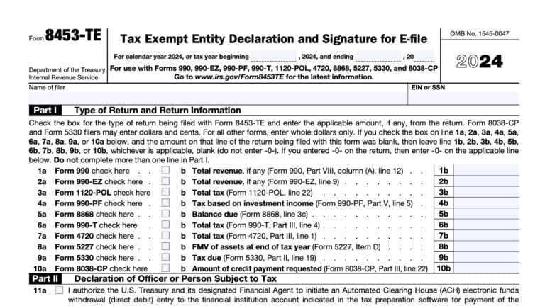 IRS Form 8868 Instructions - Exempt Organization Extension