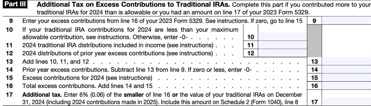 IRS Form 5329 Instructions - A Guide to Additional Taxes