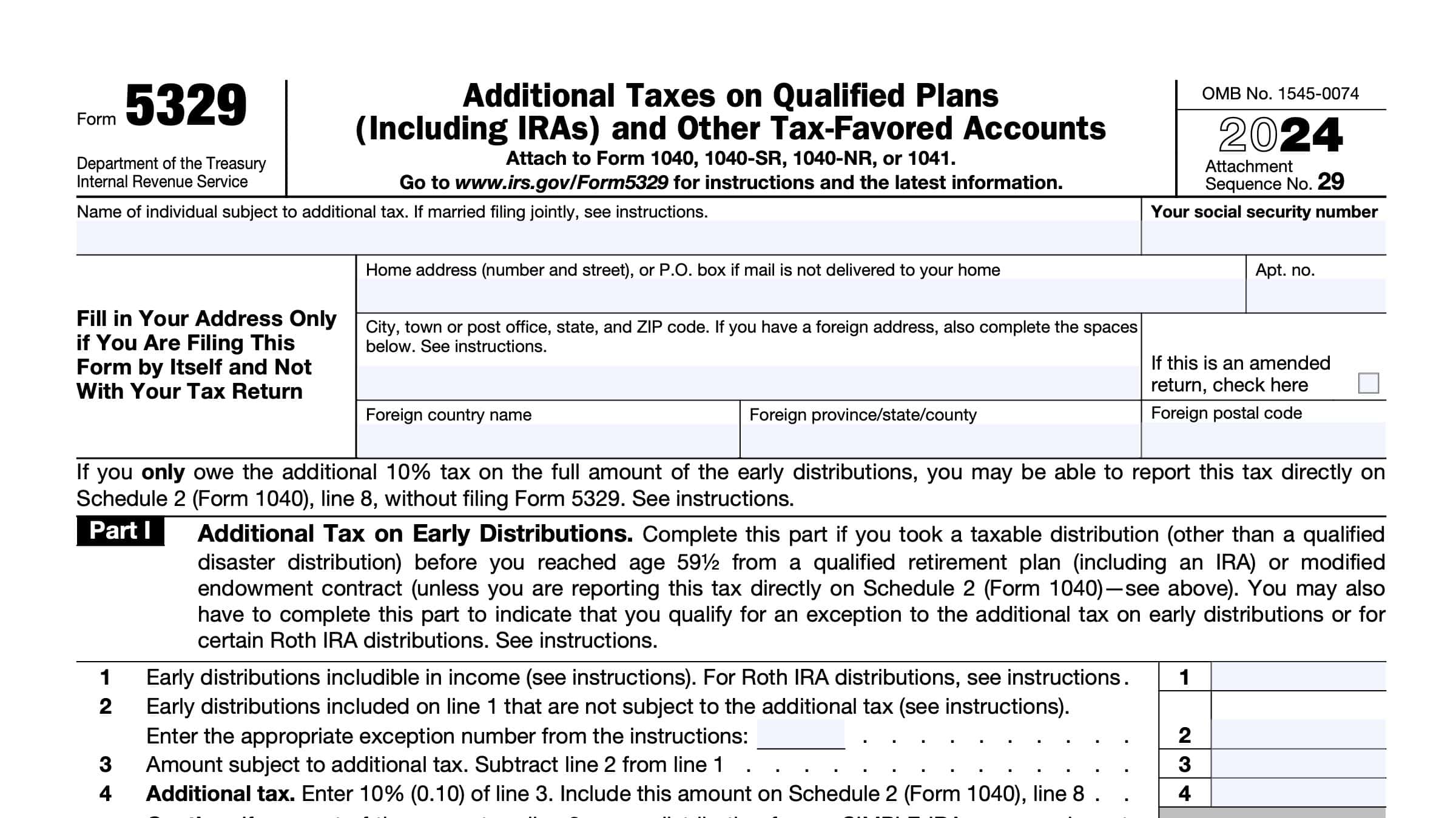 IRS Form 5329 Instructions - A Guide to Additional Taxes