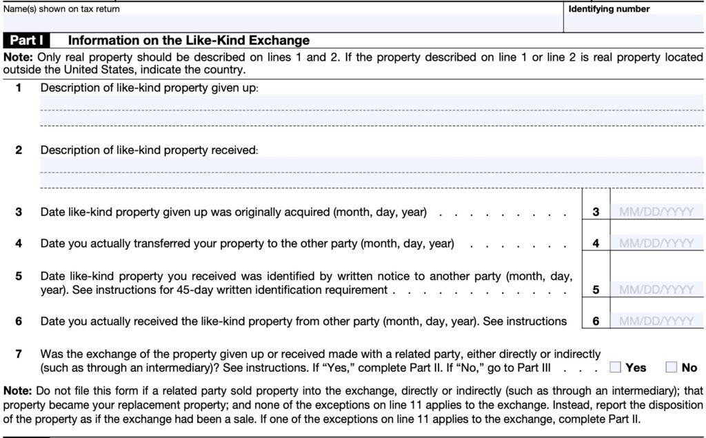 IRS Form 8824 Instructions: Like-Kind Exchanges