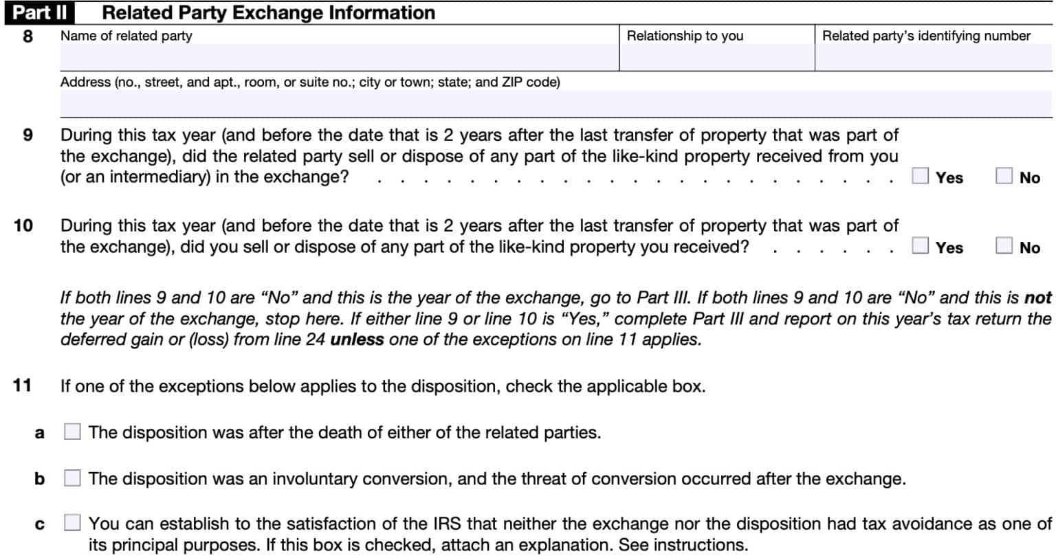 IRS Form 8824 Instructions: Like-Kind Exchanges
