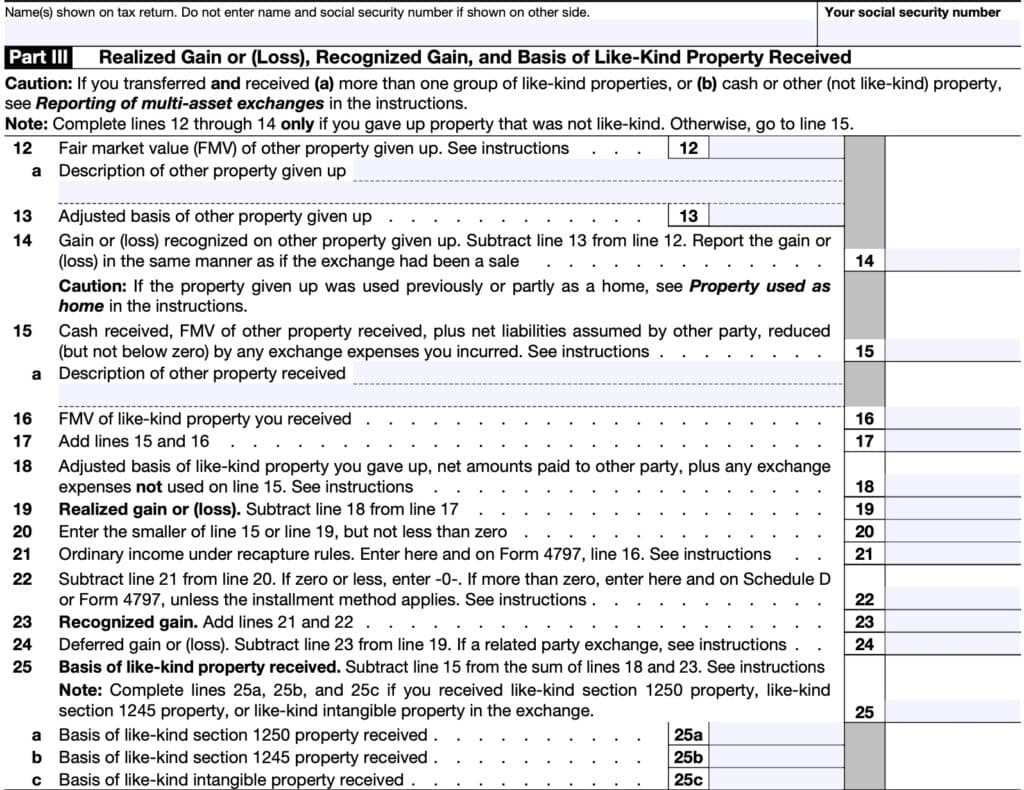 IRS Form 8824 Instructions: Like-Kind Exchanges