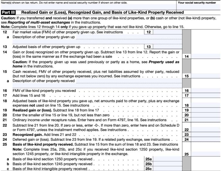 IRS Form 8824 Instructions: Like-Kind Exchanges