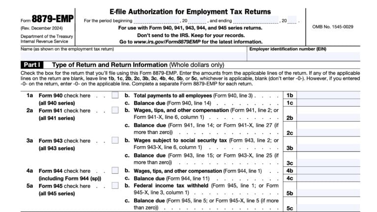 IRS Form 8879-CORP Instructions -Efile for Corporations