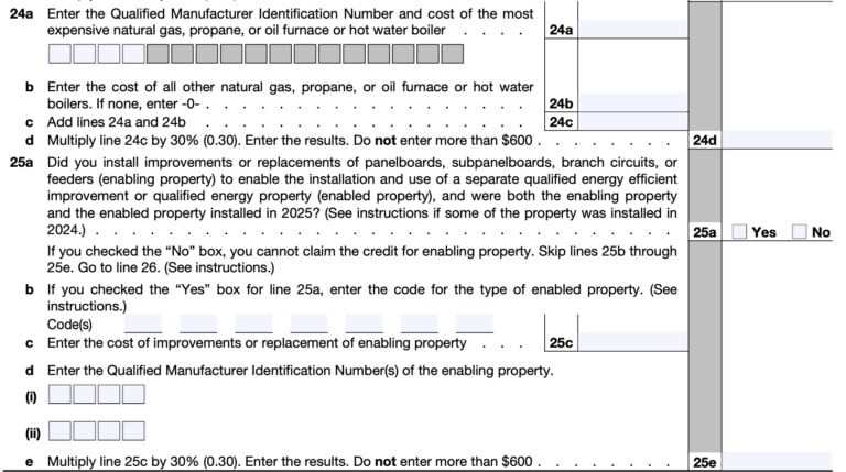 IRS Form 5695 Instructions - Residential Energy Credits